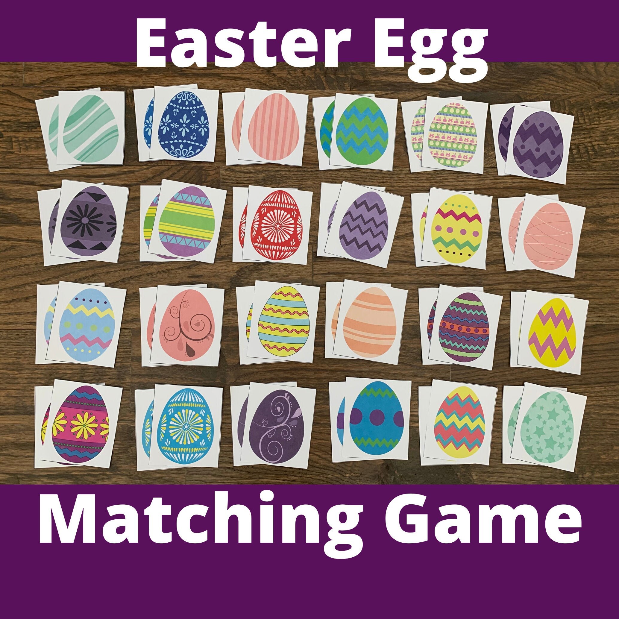 Easter Egg Matching Game - Etsy