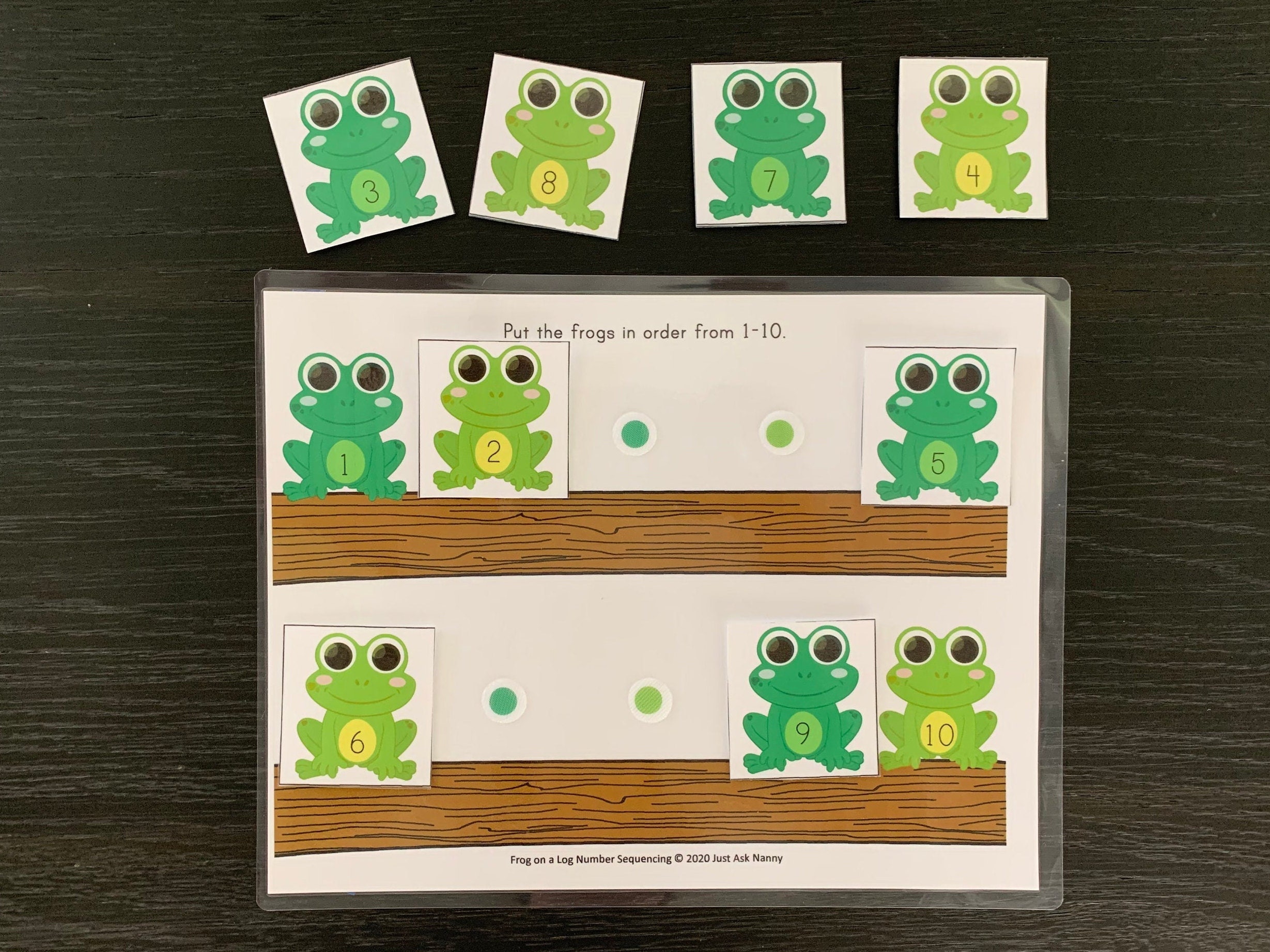 Frog on a Log Number Sequencing - Etsy