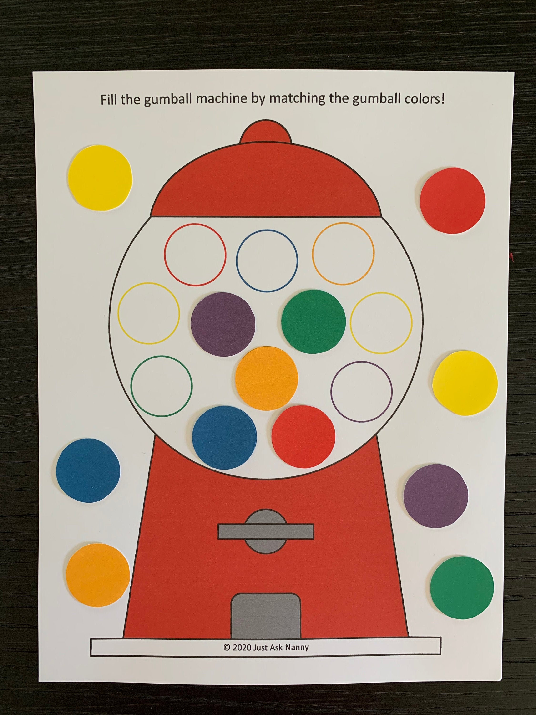 Gumball Color Match - Etsy