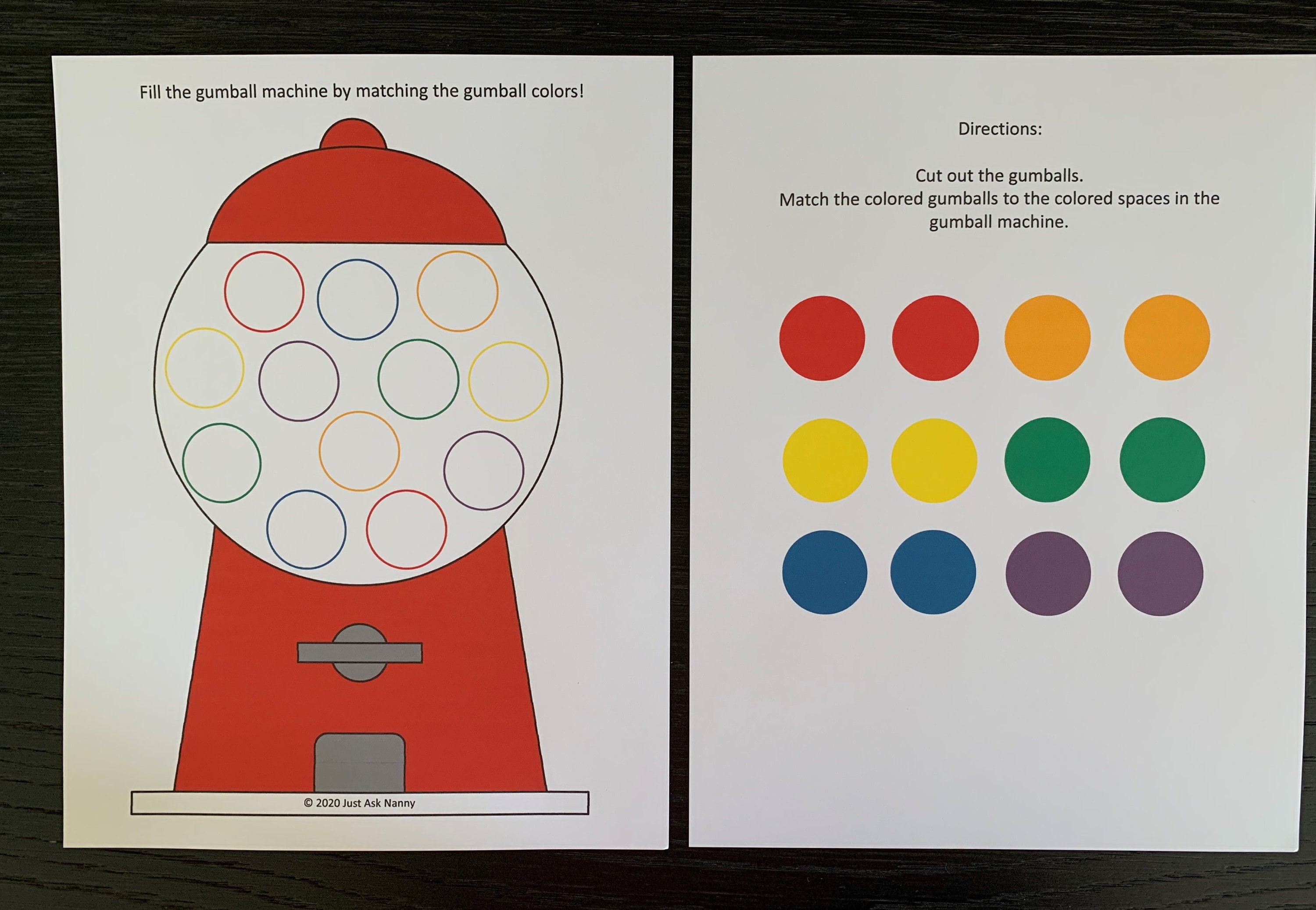 Gumball Color Match - Etsy