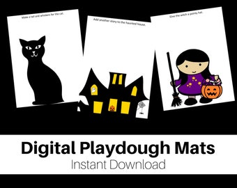 Halloween Playdough Mats, Halloween Playdoh Activity, Kids Halloween ...