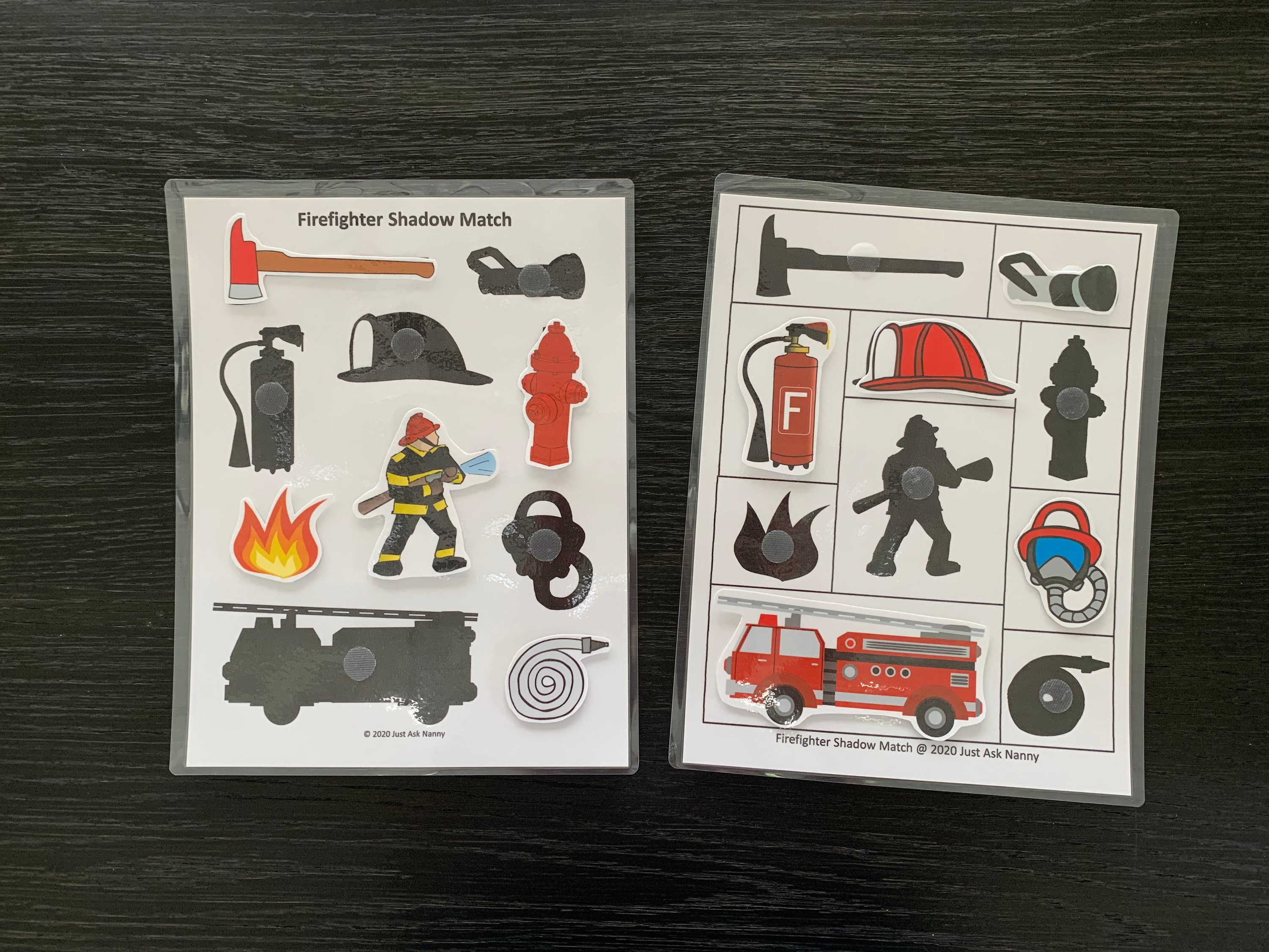 Firefighter Shadow Match - Etsy