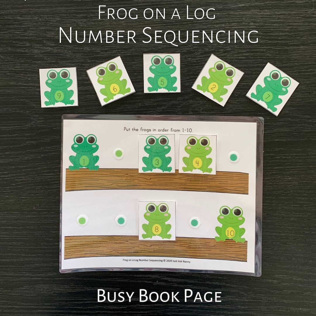 Frog on a Log Number Sequencing - Etsy