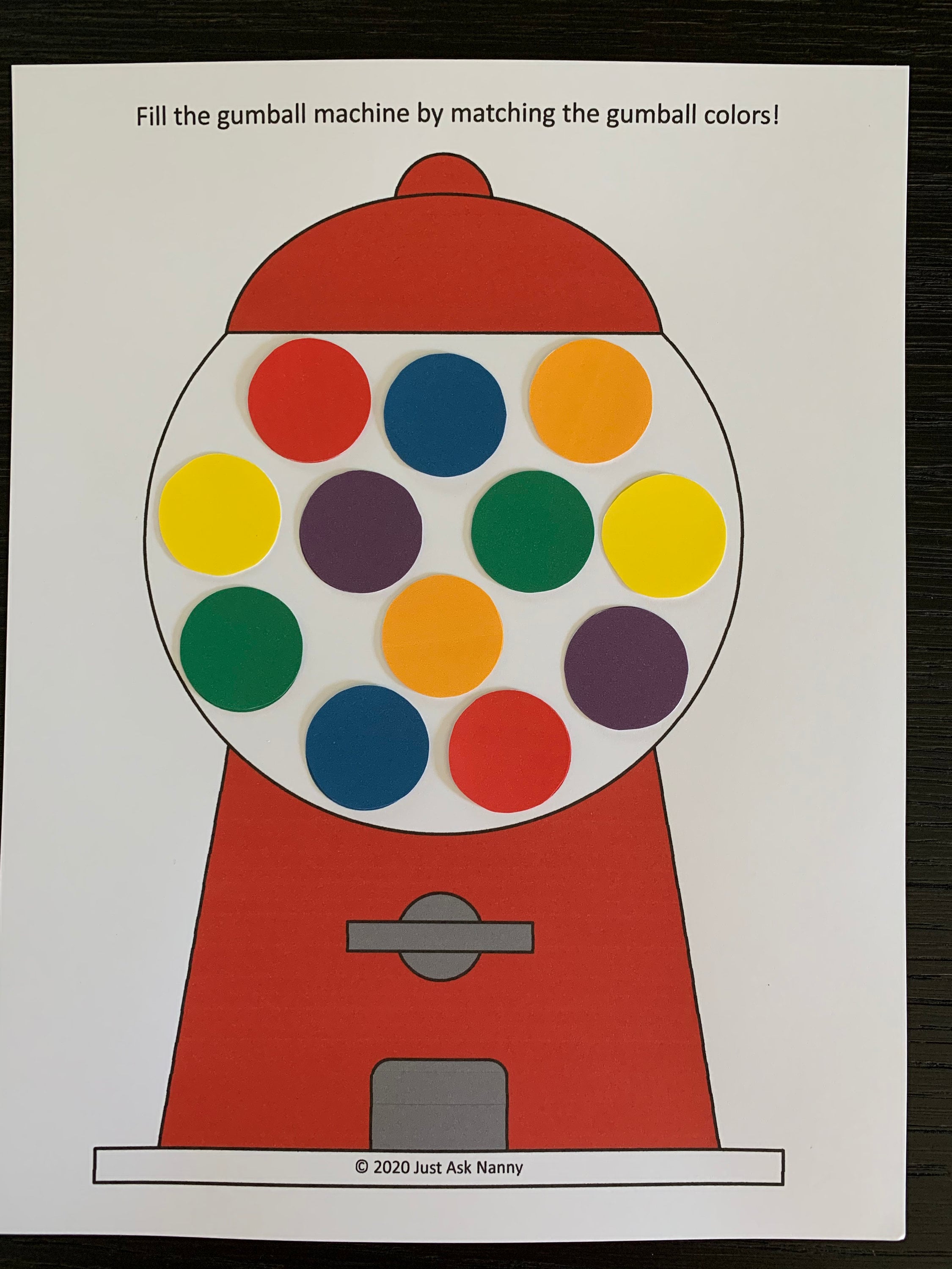 Gumball Color Match - Etsy