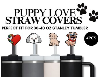 Dog Straw Cover Stanley| Dog Stanley Straw Topper| Stanley Straw Cover ...