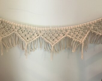 Macrame valance | Etsy
