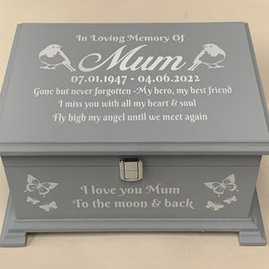 Large Ashes Casket/urn/box With Catch Cremation Memorial Urn Casket Box ...