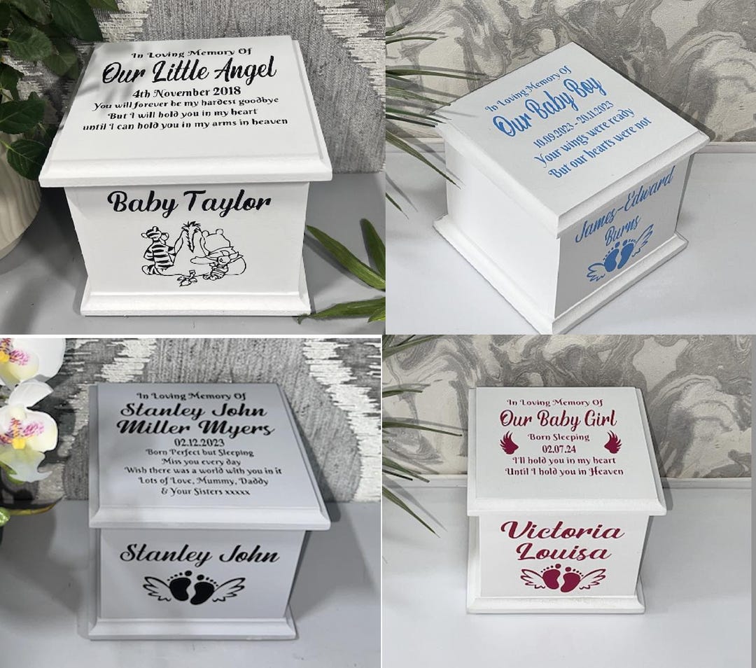 Small Ashes Casket - Cremation Memorial Urn Casket Box Keepsake Unique ...