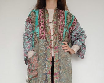 Boho Patchwork Kimono Robe. Bohemian Kimono. Long Kimono - Etsy