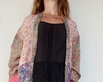 Boho Patchwork Kimono Robe. Bohemian Kimono. Long Kimono | Etsy