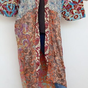 Boho Patchwork Kimono Robe. Bohemian Kimono. Long Kimono | Etsy
