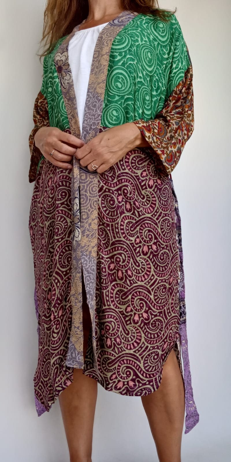 Silk Kimono Robe. Boho Kimono Jacket. Bohemian Kimono | Etsy