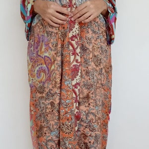 Boho Patchwork Kimono Robe. Bohemian Kimono. Long Kimono | Etsy