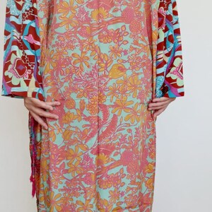 Boho Patchwork Kimono Robe. Bohemian Kimono. Long Kimono | Etsy