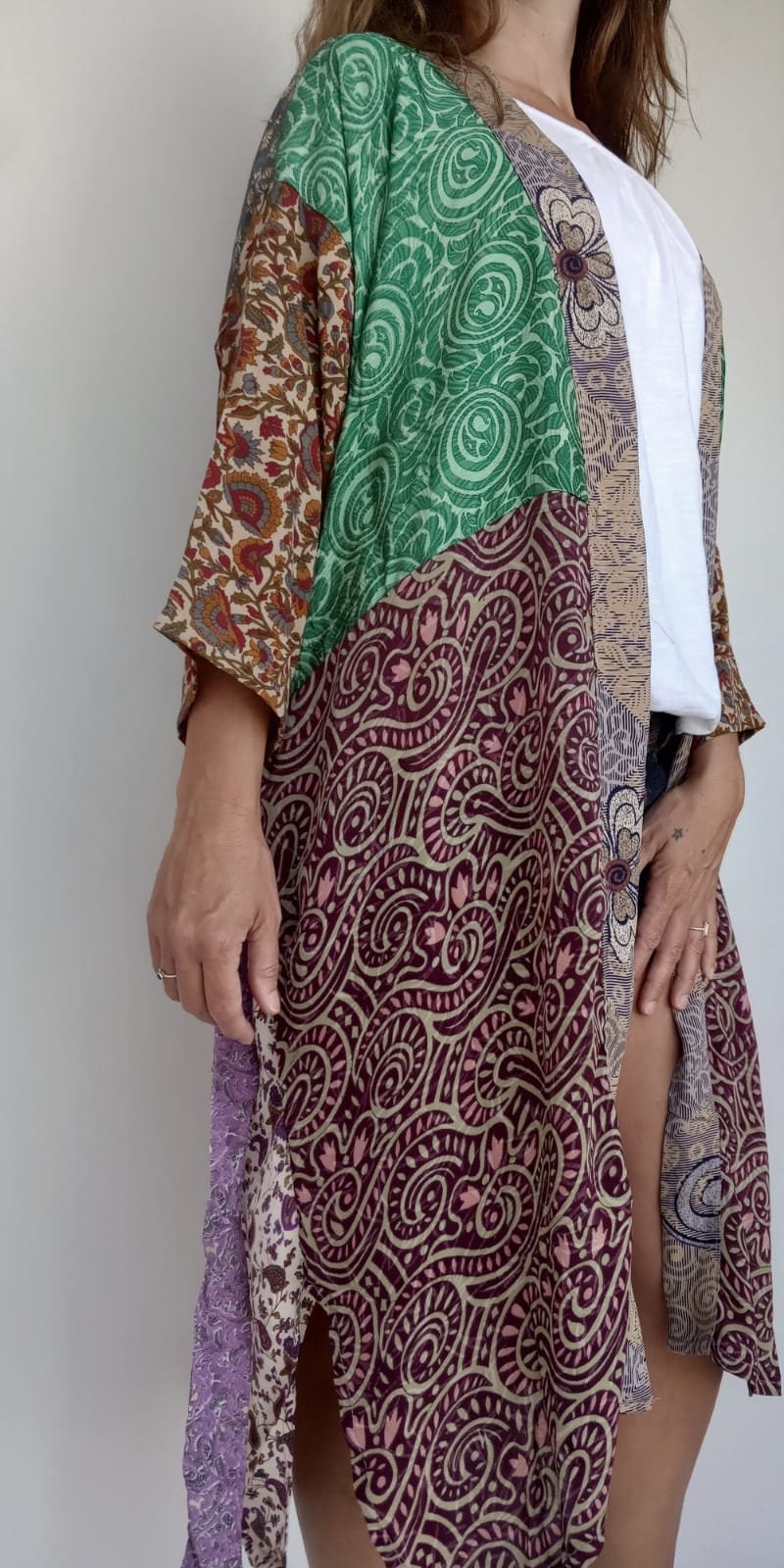 Silk Kimono Robe. Boho Kimono Jacket. Bohemian Kimono | Etsy