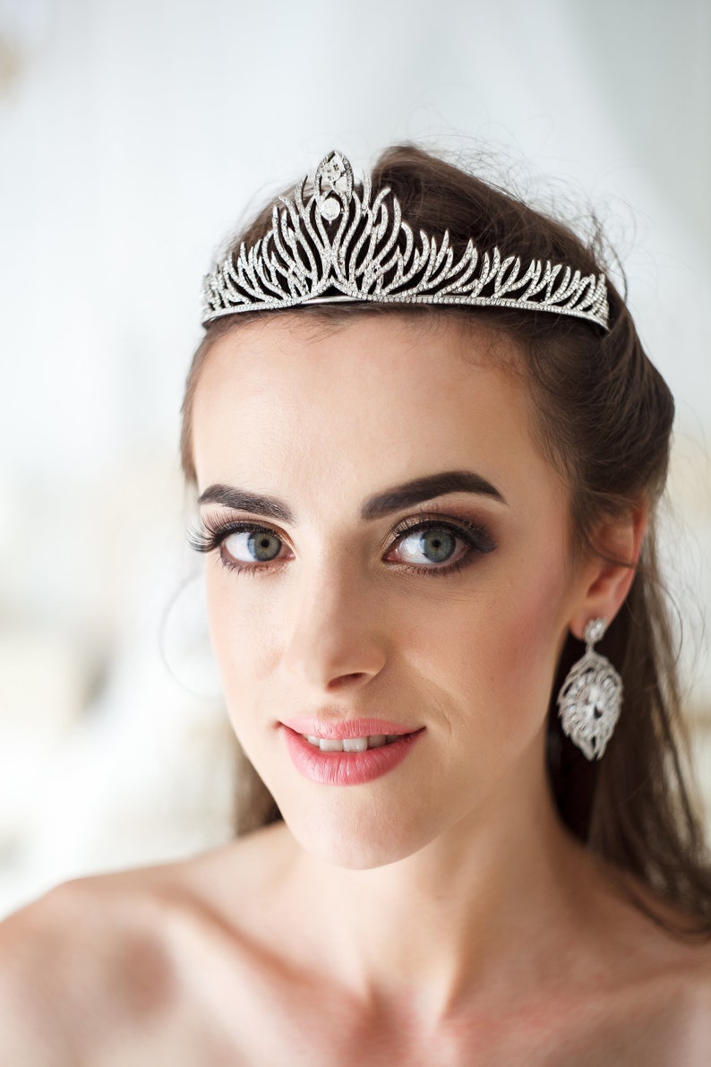 Wedding Tiara Wedding Crown Rhinestone Tiara Elegant Tiara - Etsy