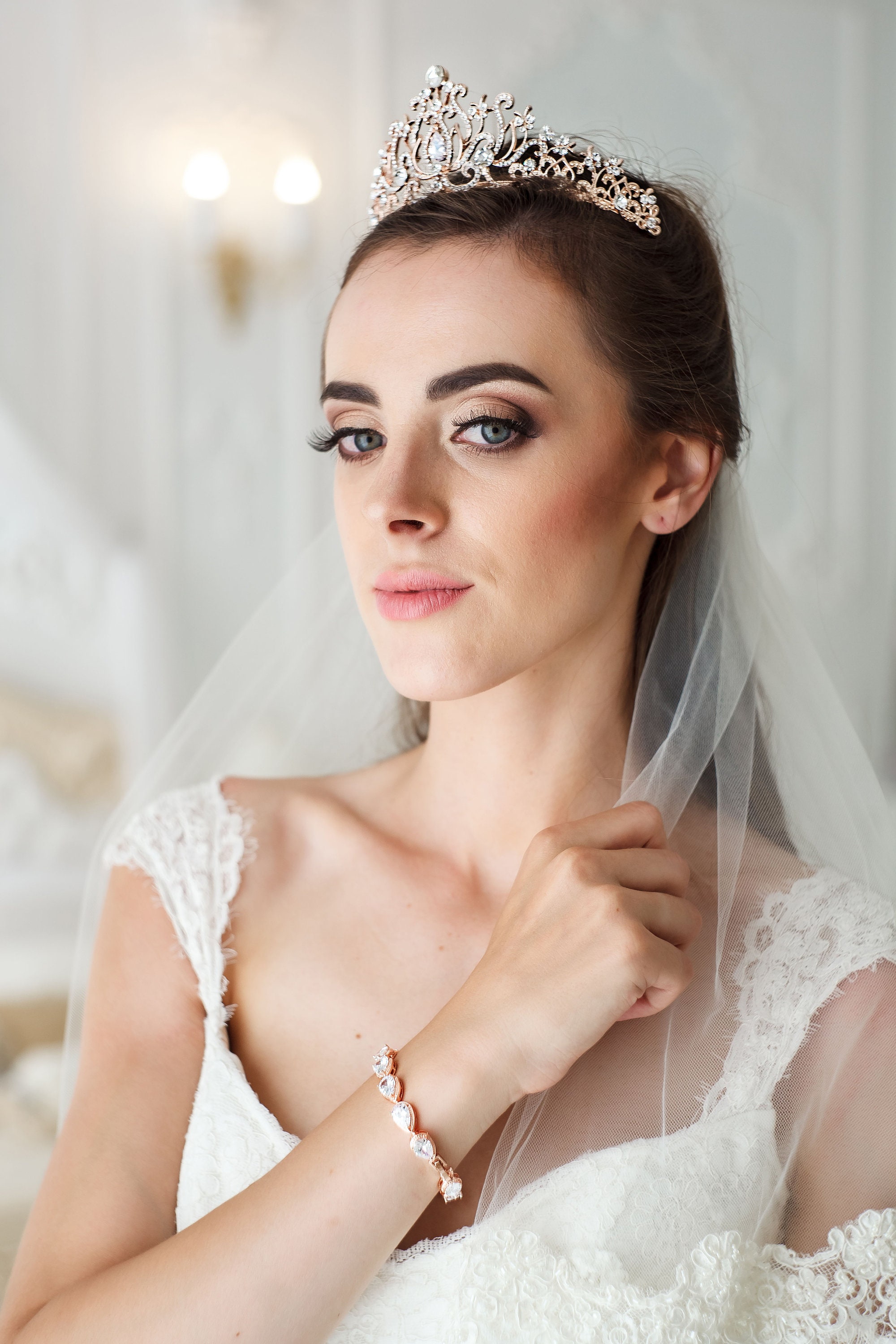 Bridal Tiara Wedding Tiara Silver Bridal Tiara Crystal Bridal - Etsy