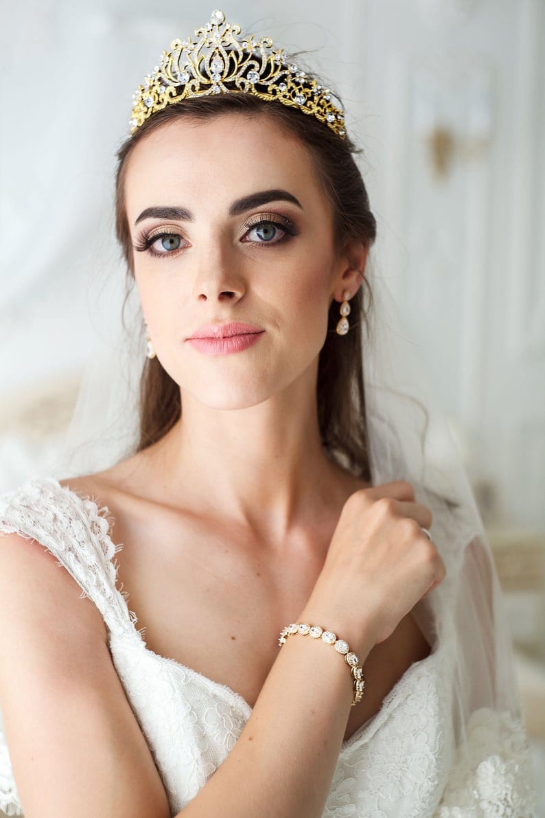 Bridal Tiara Wedding Tiara Silver Bridal Tiara Crystal Bridal - Etsy