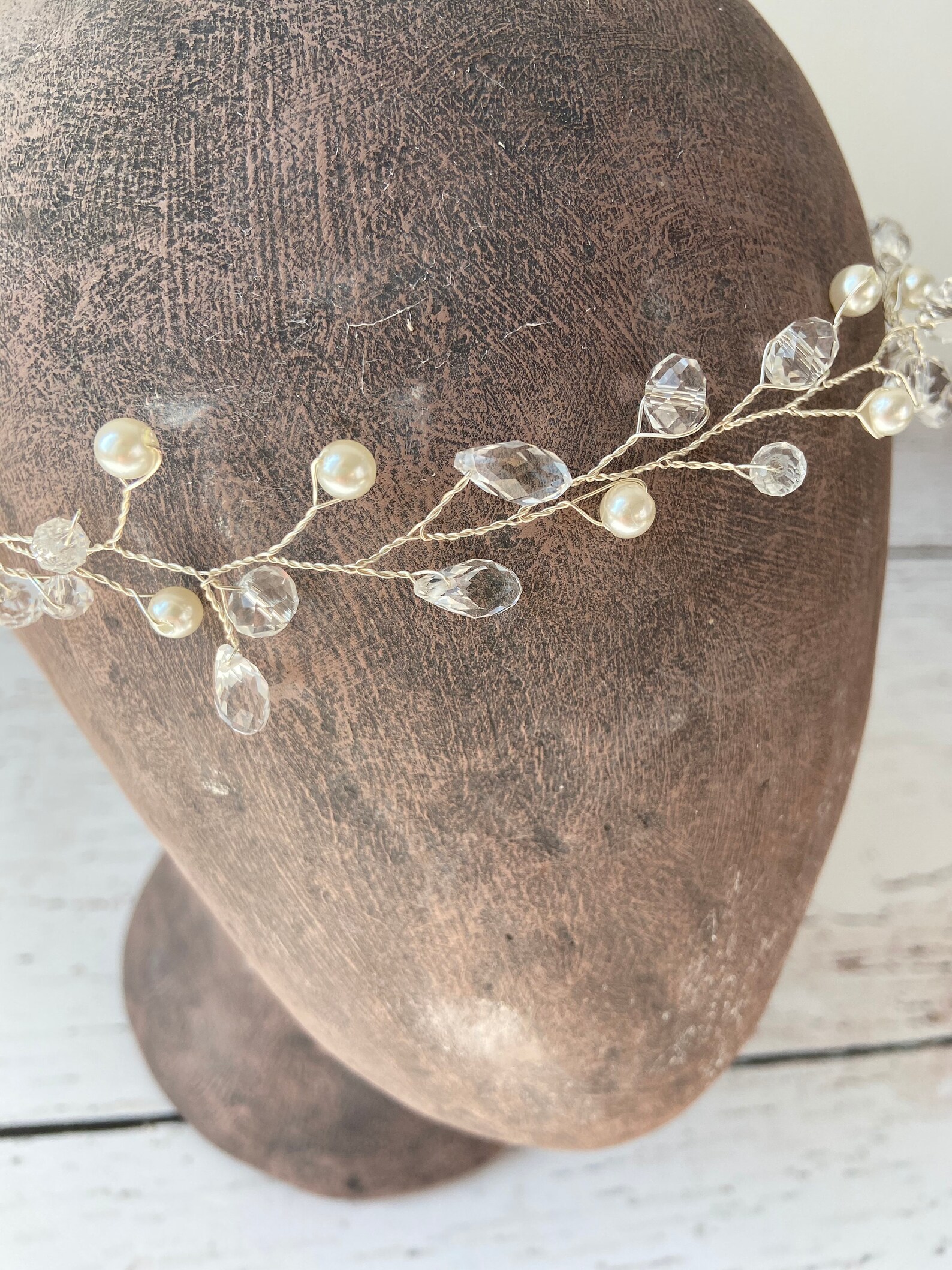 Wedding Hair Vine Bridal Hair Vine Pearl Hair Vine Сrystal | Etsy