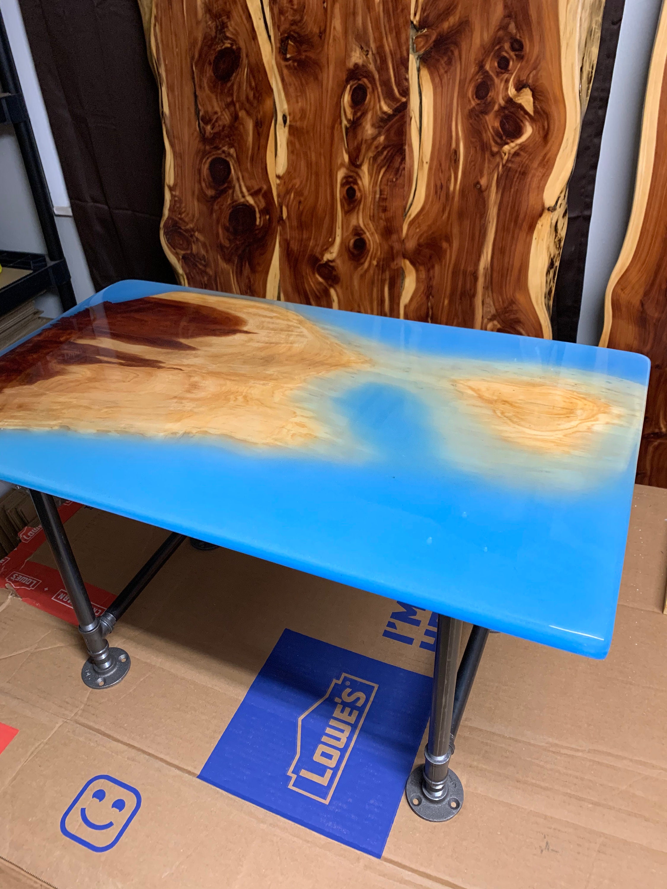 Florida Red Cedar Live Edge Epoxy Encased Coffee Table - Etsy