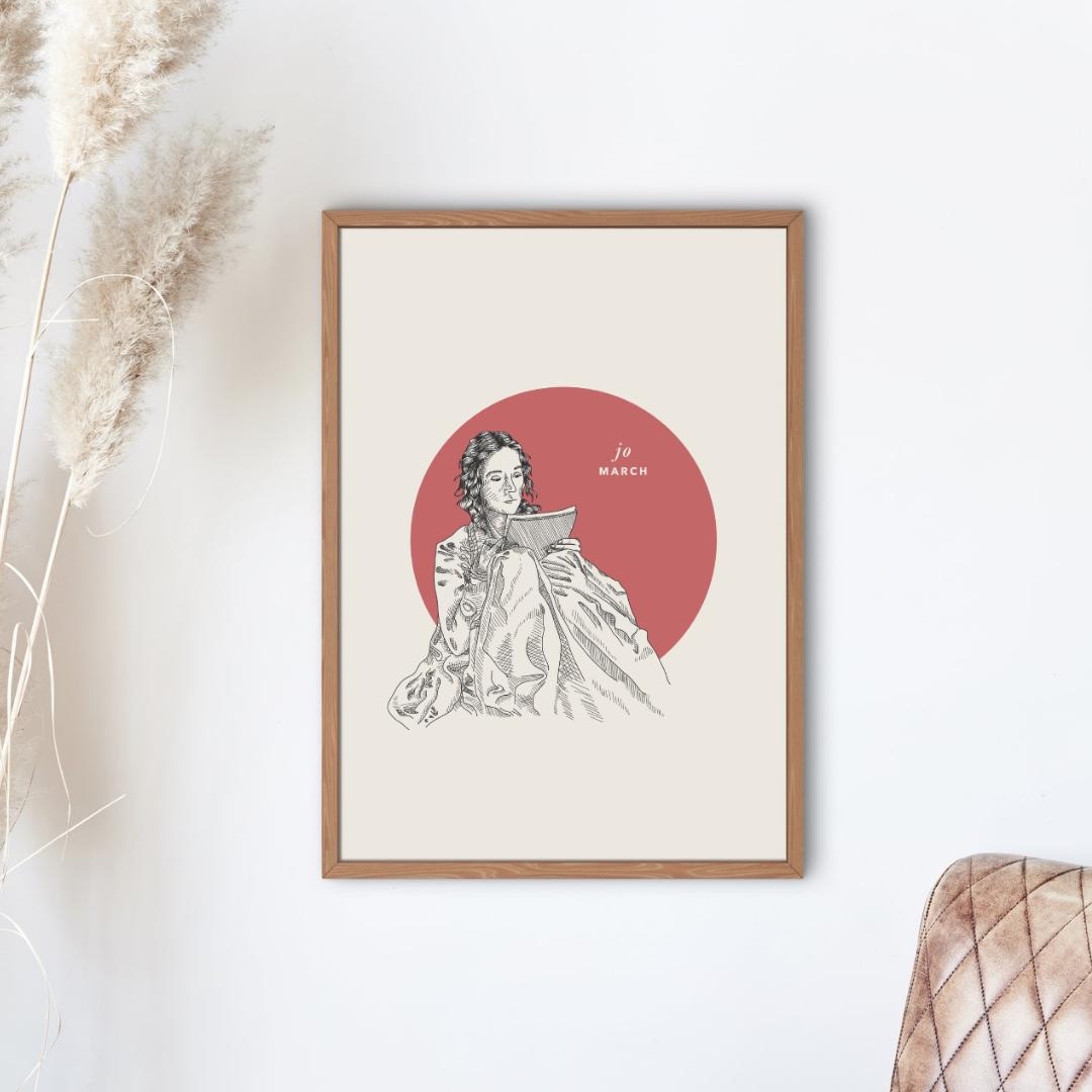 Jo March | Little Women | Digital Download Art Print | Book Lover ...