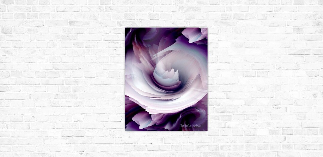 Purple Rose, Canvas Art, Digital Art Print Unique Home Decor - Etsy