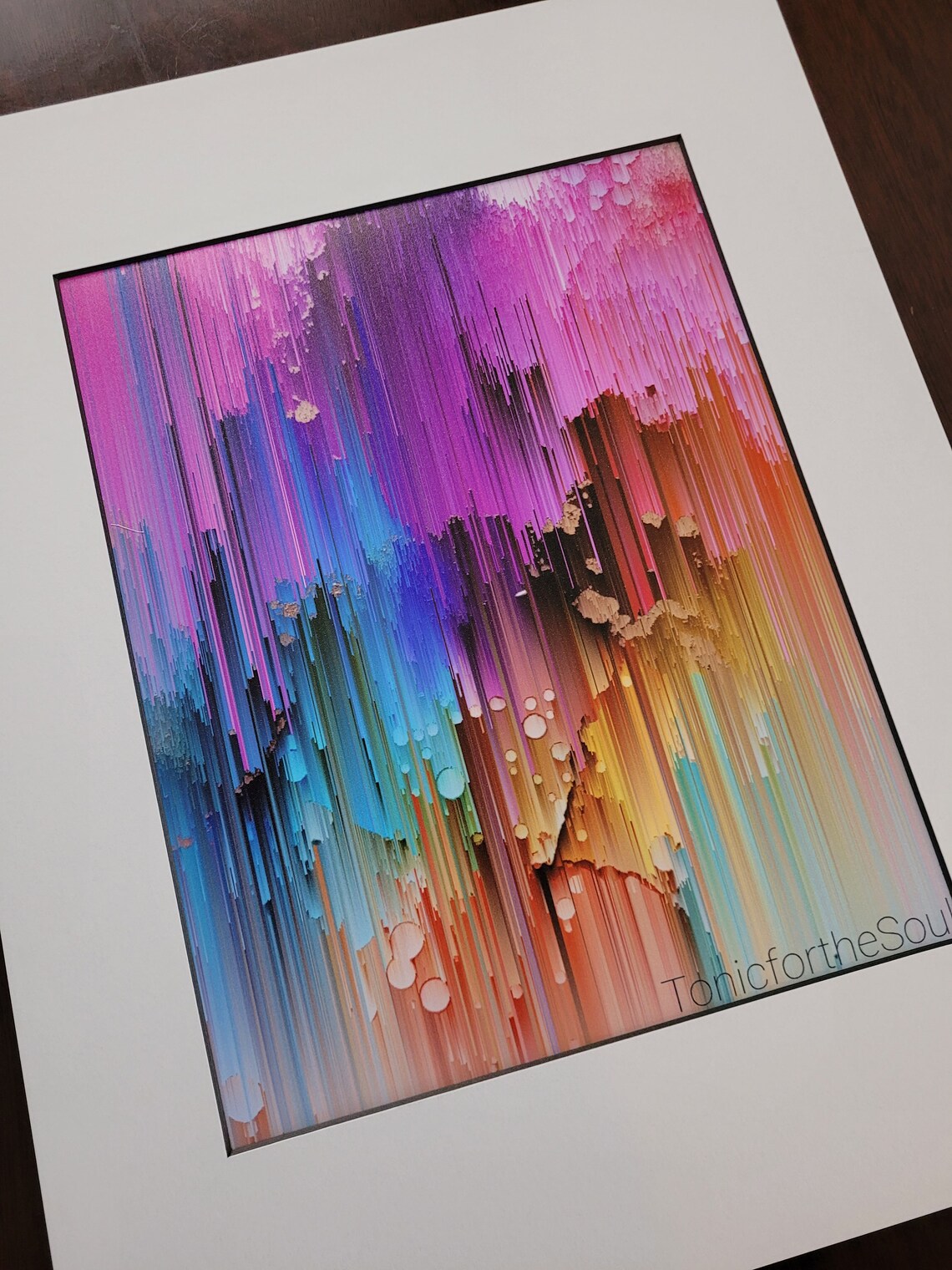 Rainbow Pixel Art, Abstract Art, Digital Artwork, Vibrant Home Decor - Etsy