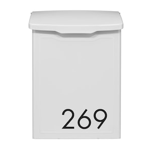 Custom Mailbox White Metal: Wall-mounted Letterbox With Personalized ...