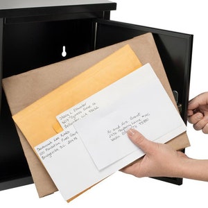 Modern Contemporary Locking Mailbox, Personalized Wall Mount Letterbox ...