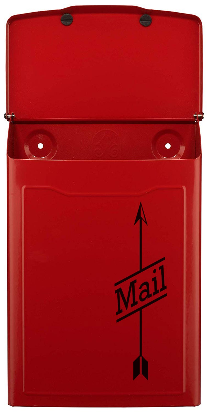 Vintage-inspired Red Metal Wall-mounted Mailbox: Mid-century Modern ...