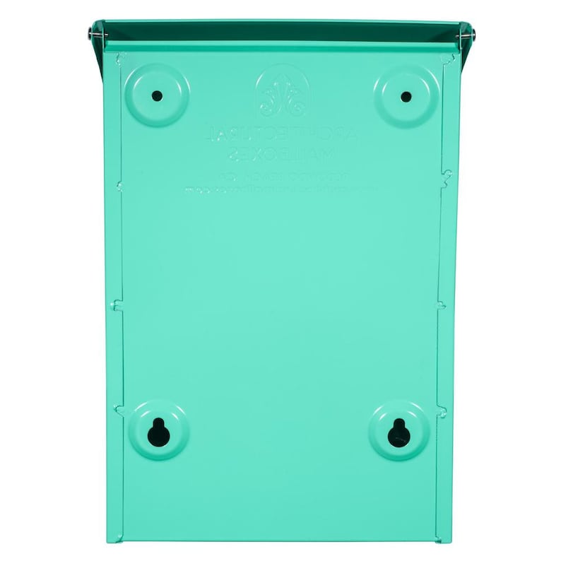 Modern Teal Embossed Wall Mount Mailbox: Unique Outdoor Letterbox for ...