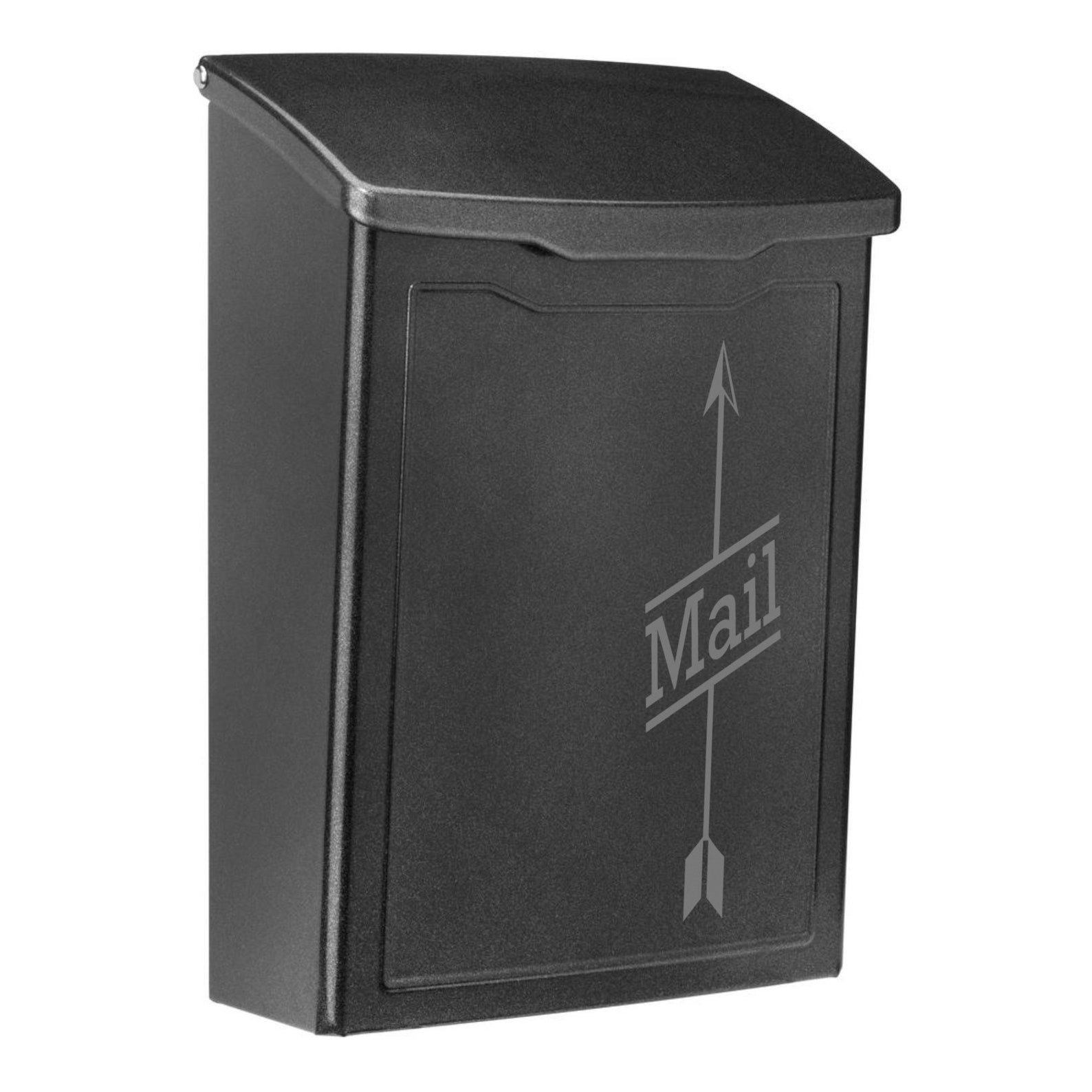Modern Style Mailbox With Arrow Motif Pewter-color Wall Mount | Etsy