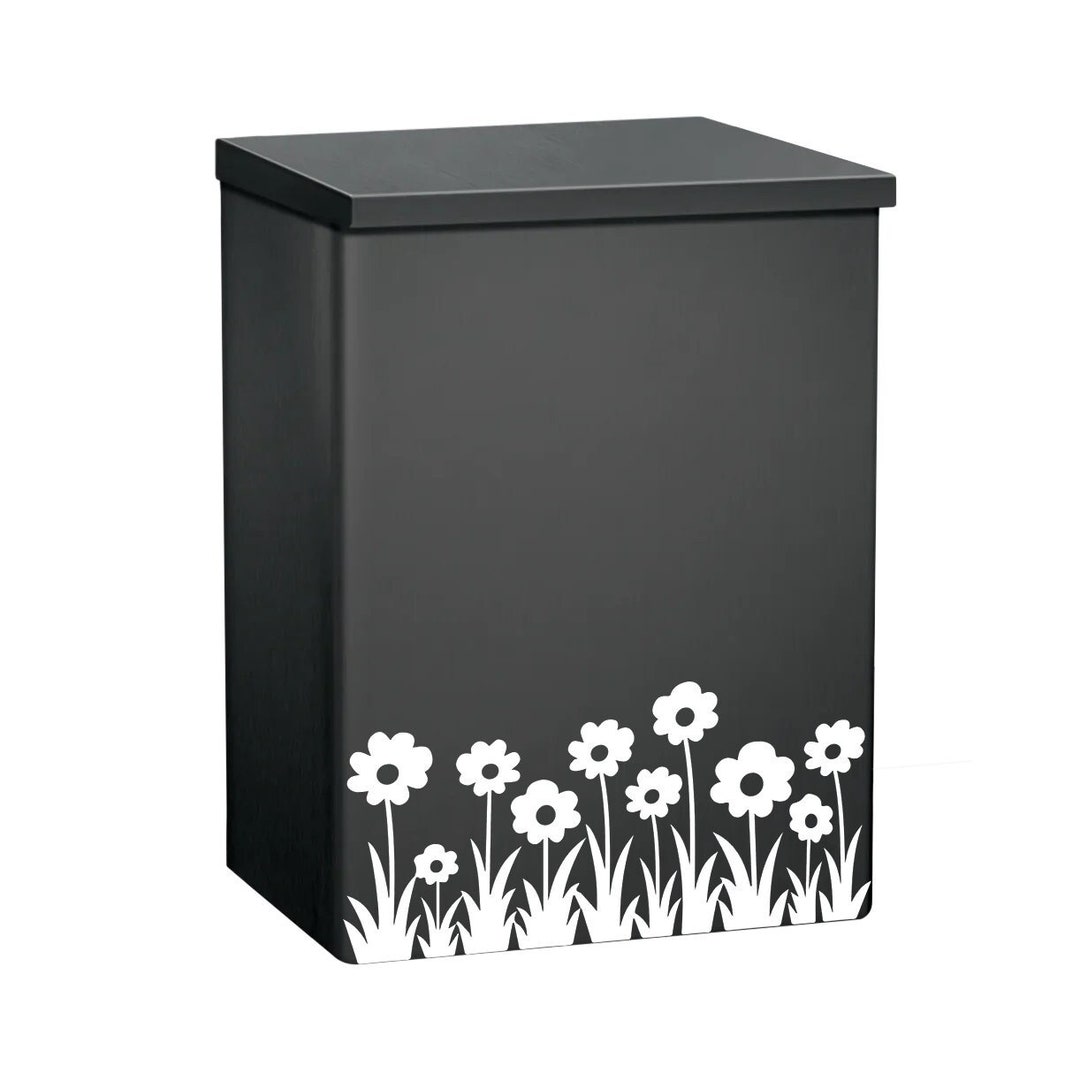 Modern Contemporary Mailbox, Floral Wall Mount Letterbox MCM Wall Mount ...