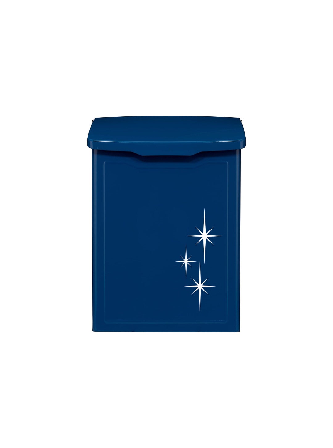 Blue Atomic Stars Mailbox, Wall Mount Mailbox, Modern Cute Blue Mail ...