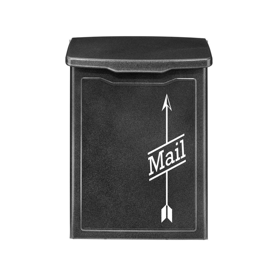 Modern Contemporary Mailbox , Pewter-color Wall Mount Letterbox ...