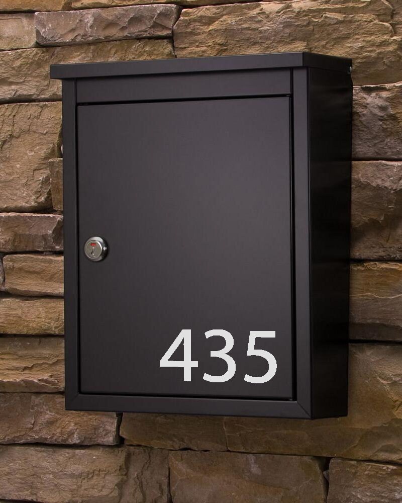 Modern Contemporary Locking Mailbox Personalized Wall Mount - Etsy