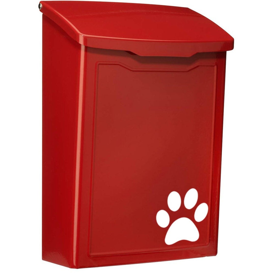 Wall Mounted Mailbox, Wall Mount Mailbox With Cute Paw Print, Modern ...