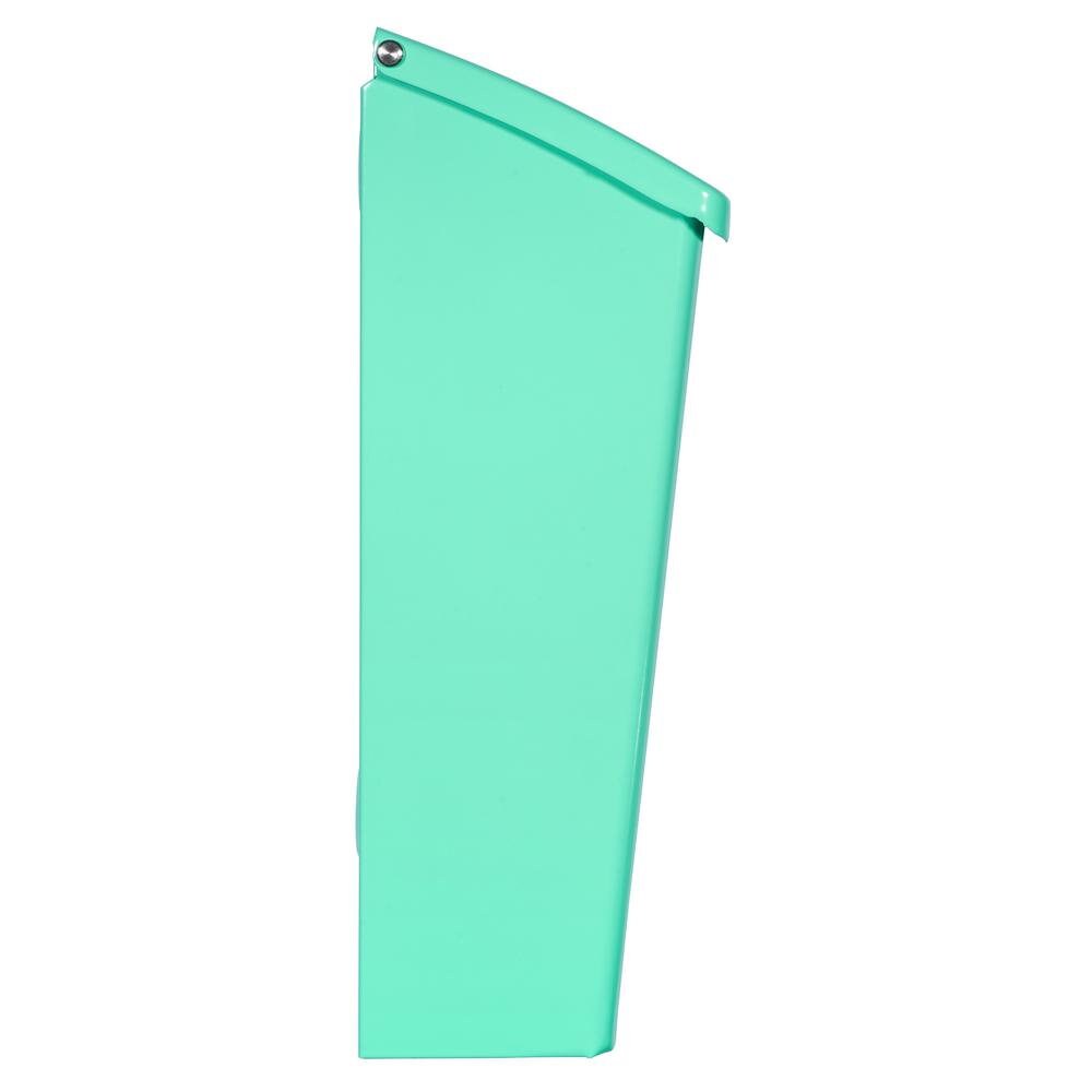 Modern Teal Embossed Wall Mount Mailbox: Unique Outdoor Letterbox for ...