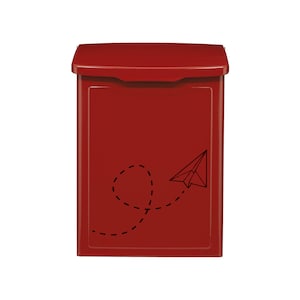Red Mailbox, Wall Mount Mailbox, Modern Style Mailbox, Cute Red Mail ...