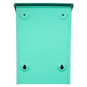 Modern Contemporary Mailbox , Personalized Wall Mount Letterbox , Teal ...