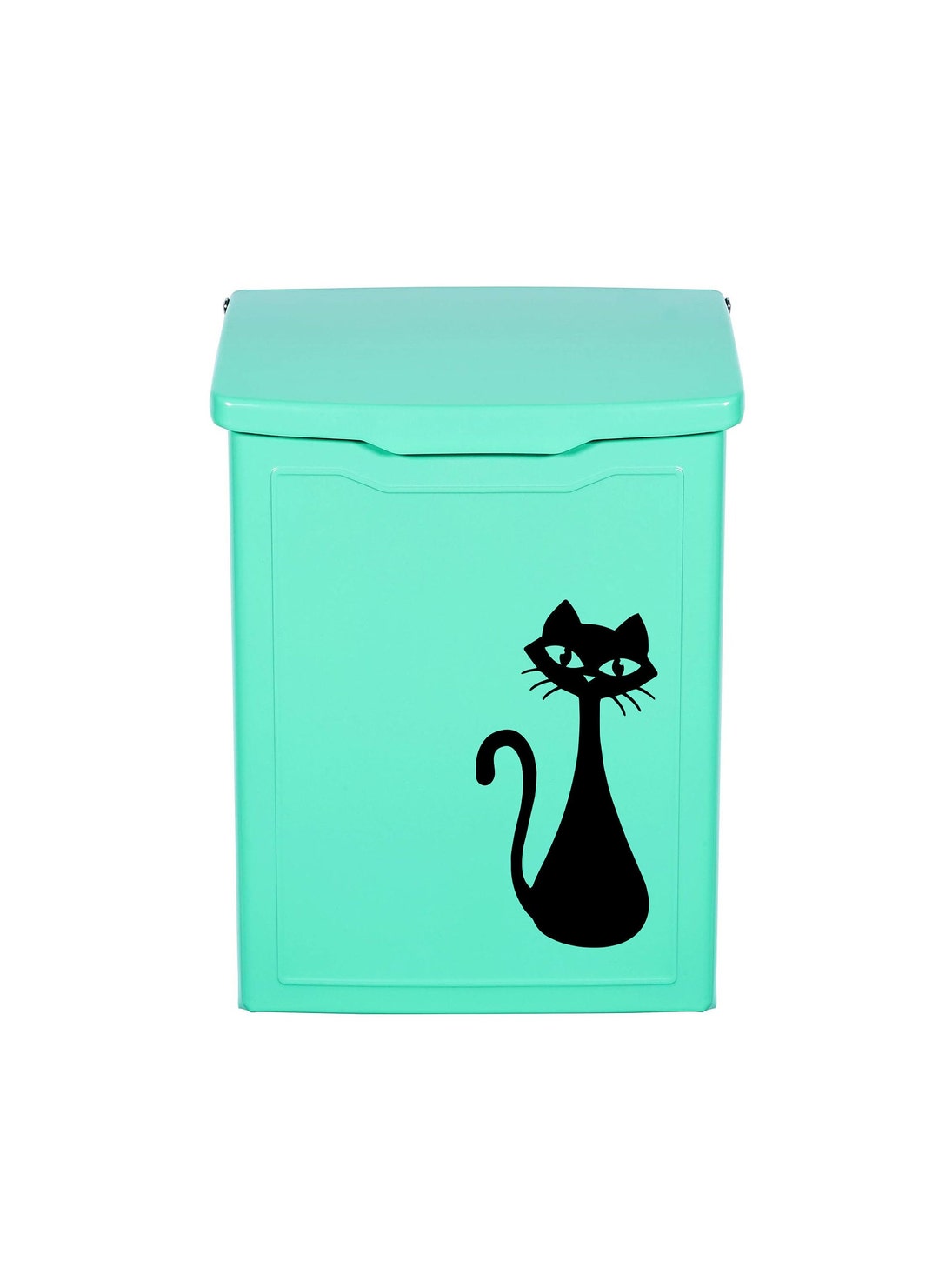 Atomic-age Cat Aqua Mailbox, Wall Mount Mailbox, Mailbox Modern, Cute ...