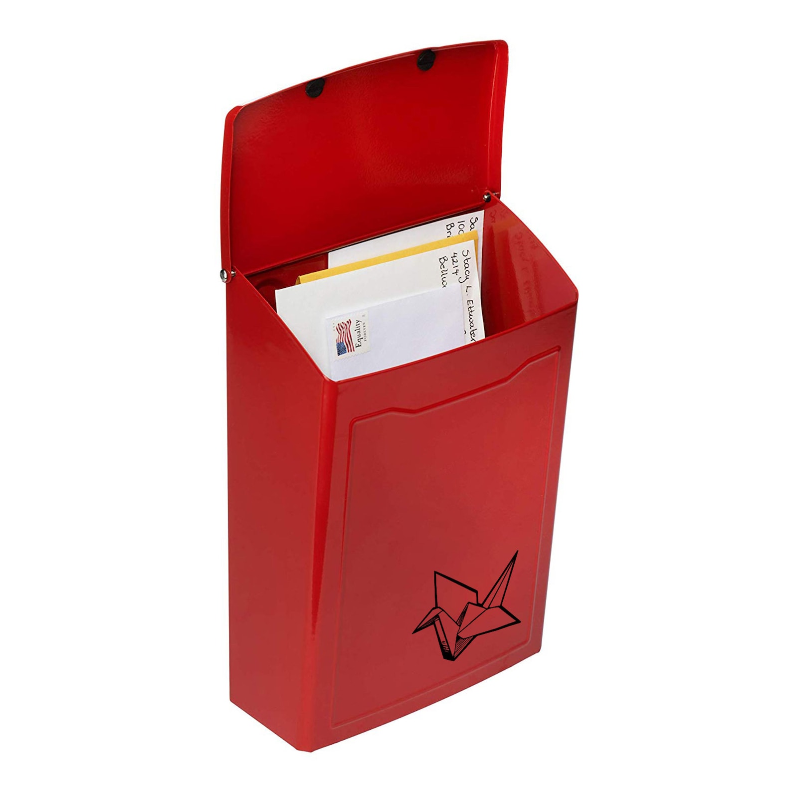 Red Mailbox Wall Mount Mailbox Mailbox Modern Cute Red Mail | Etsy