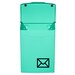 Modern Teal Embossed Wall Mount Mailbox: Unique Outdoor Letterbox for ...