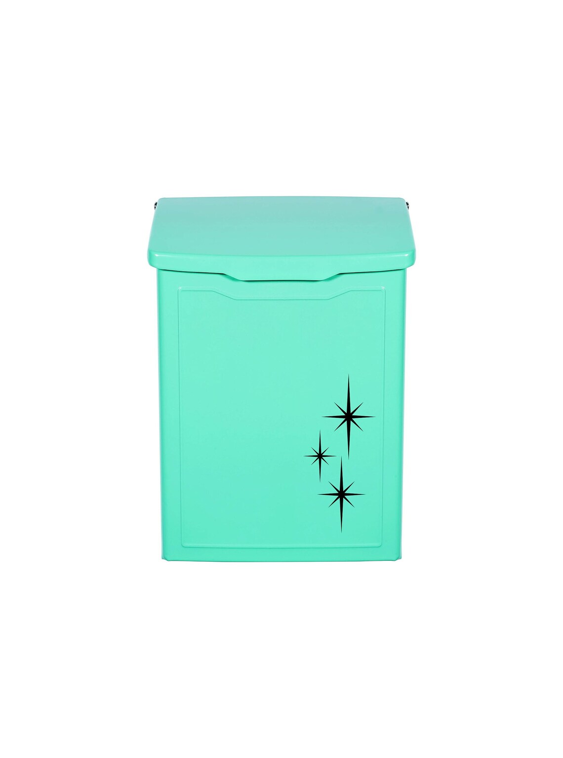 Aqua Blue Atomic Star Mailbox: Mid-century Modern Wall Mount - Etsy