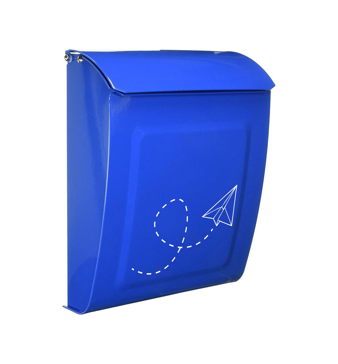 Blue Wall Mount Mailbox Wall Mount, Locking Mailbox, Mailbox Modern ...