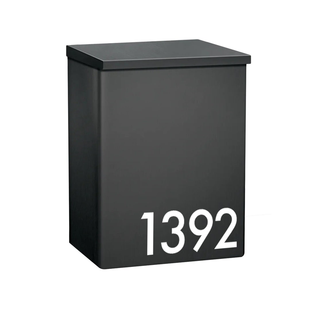 Modern Contemporary Mailbox, Personalized Wall Mount Letterbox, MCM ...