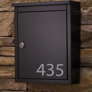 Modern Contemporary Locking Mailbox, Personalized Wall Mount Letterbox ...