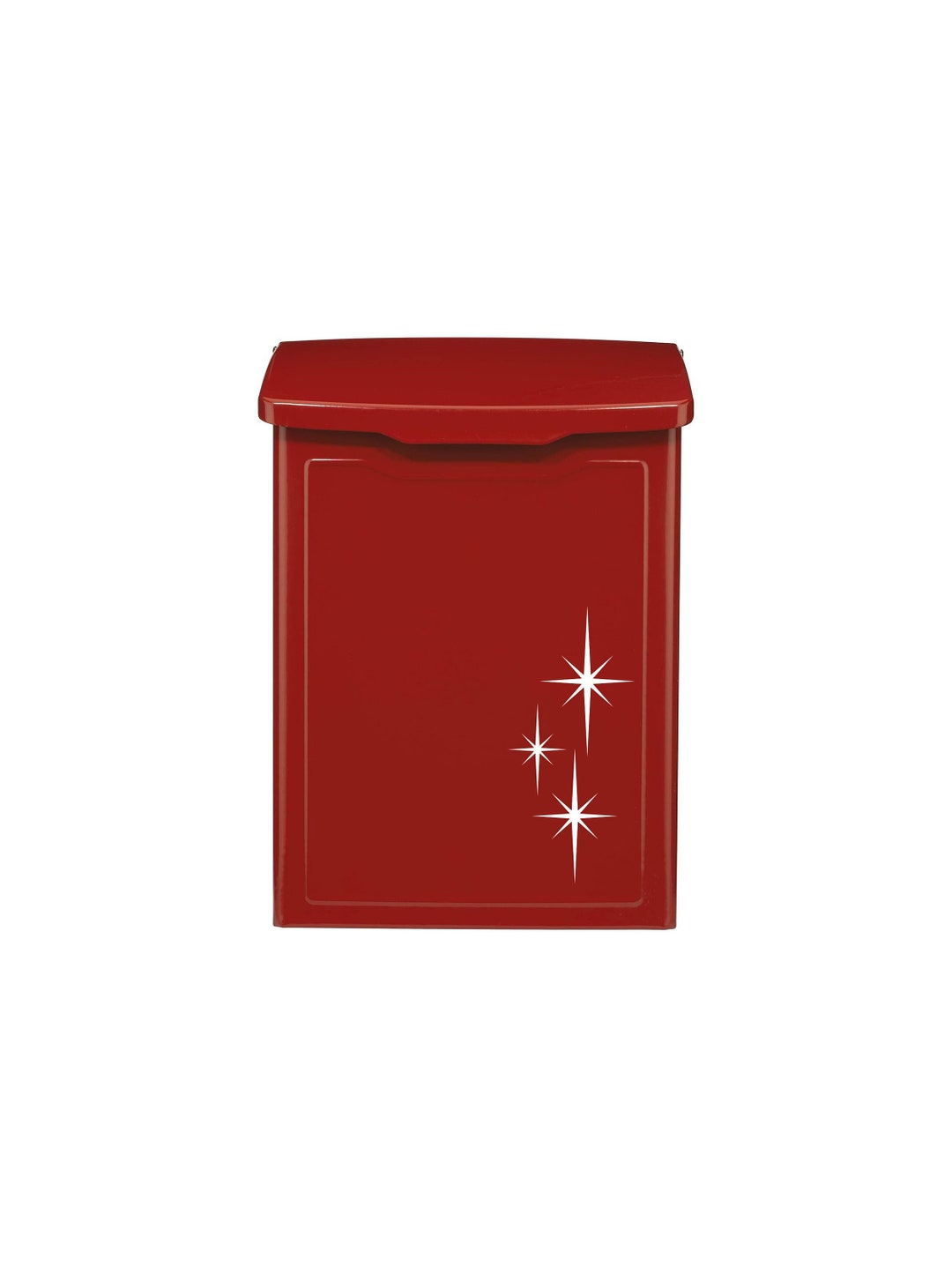 Red MCM Stars Modern Contemporary Mailbox , Wall Mount Letterbox , Wall ...