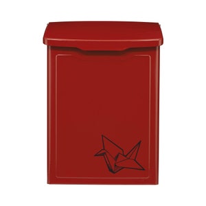 Red Mailbox, Wall Mount Mailbox, Mailbox Modern, Cute Red Mail Box ...