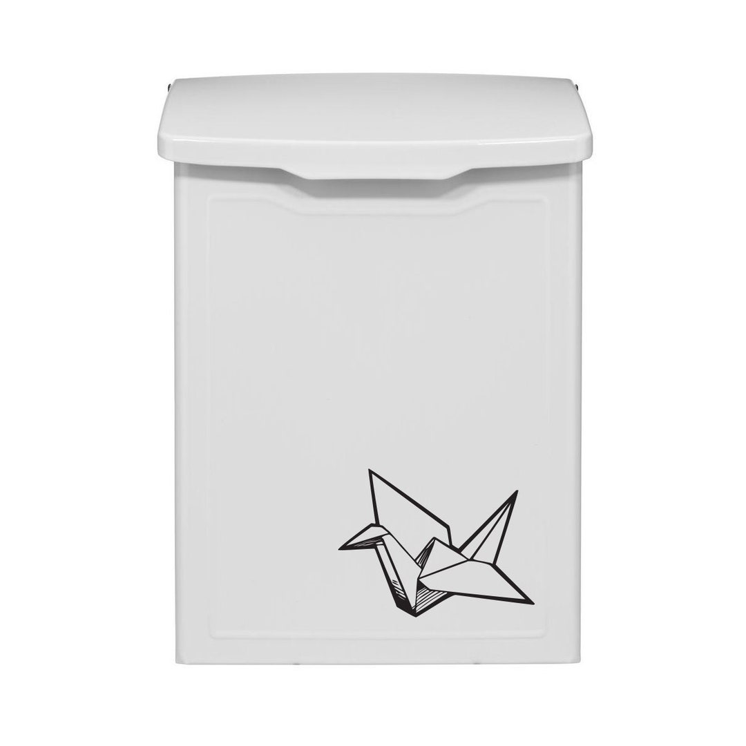 White Wall Mount Mailbox: Modern Origami Crane Letterbox - Etsy